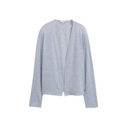 Tom Tailor Damen Basic Cardigan, blau, Meliert, Gr. XXL