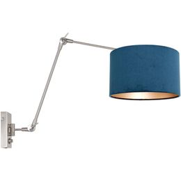 Wandlamp Prestige chic - leinen - metal - 8238ST - Leinen - Steinhauer