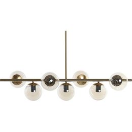 Dkd Home Decor - Metallglasstehlampe 96x30x130 E27 7 Metallglaskugeln mehrfarbige Farbfarbfamilien Deckenleuchten und Damen Details