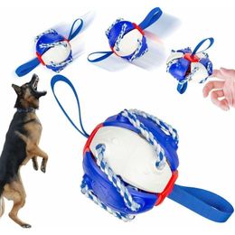 Hundebälle, Auto-Rebound-Hundefrisbee, interaktives Hundespielzeug (blau weiß, 1 Stück)