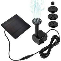 Solar-Brunnenpumpe, BR-Vie Solarpanel-betriebene Wasserspielpumpe für Teich, 180 l/h Solar-Teichpumpe für Garten, Vogelbad, Aquarium