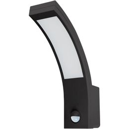 Licht-Erlebnisse Außenlampe Wand led mit Bewegungsmelder Schalter 25,7 cm hoch IP54 Schwarz Weiß 1120 lm Modern