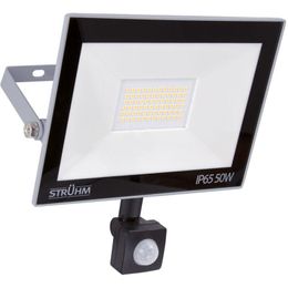 Licht-Erlebnisse Led Außenleuchte Wand Glas Bewegungssensor IP65 22,9 cm breit mit Schalter Grau Weiß eckig 4420 lm