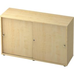 eurokraft pro Schiebetürenschrank, 1 Fachboden, Mitteltrennwand, Ahorn-Dekor / Ahorn-Dekor