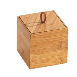 Wenko Aufbewahrungsbox 'Terra' Bambus mit Deckel 9 x 9 x 9 cm
