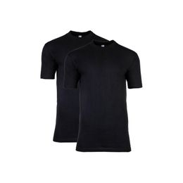 T-Shirt HOM "T-Shirt 2er Pack" Gr. M, schwarz, Herren, Obermaterial: 100% Baumwolle CO., Shirts