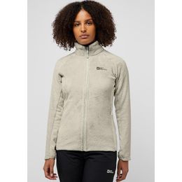 Fleecejacke Jack Wolfskin "ROTWAND FZ W", Damen, Gr. L (42/44), beige (seal), Obermaterial: 100% Polyester; Kontrast: 95% Polyester, 5% Elastan; Futter: 100% Polyester, Jacken