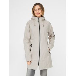 Regen- und Matschjacke Ilse Jacobsen "RAIN37" Gr. 36, grau (chateau grau), Damen, Obermaterial: 94% Polyester, 6% Elasthan; Futter: 100% Polyester, Jacken, Atmungsaktiv, Kapuze, wasserdicht, leicht, YKK 2-Wege Reißverschluss