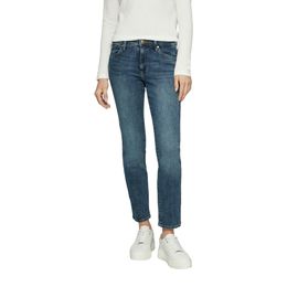 Slim-fit-Jeans s.Oliver "Betsy", Damen, Gr. 44, Länge 30, dunkelblau used, Denim/Jeans, Obermaterial: 86% Baumwolle, 13% Polyester, 1% Elasthan, casual, slim fit, Jeans, mit Stretch