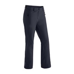 Skihose Maier Sports "Ronka" Gr. 19, Kurzgrößen, blau (dunkelblau), Damen, 100% Polyester, Hosen, Damen Schneehose, wind- und wasserdicht, 2 RV-Taschen, Regular Fit