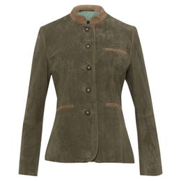 Luis Steindl Lederjanker Gr&uuml;n/Beige (Gr&ouml;&szlig;e: 38)