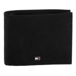 Geldbörse Tommy Hilfiger "JOHNSON CC FLAP AND COIN POCKET", schwarz, Leder, unifarben, gepflegt, Basic, Kleinlederwaren, in schlichter Optik