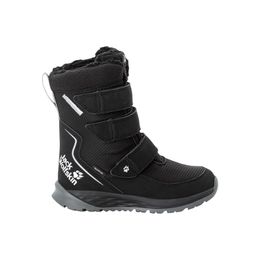Winterboots Jack Wolfskin "POLAR BOOT TEXAPORE HIGH VC K", Kinder, Gr. UK115-EU30, Normalschaft, schwarz (schwarz, grau), Main Material 100% Polyamide Second Material Lining Sole 100% Rubber/ EVA, Schuhe