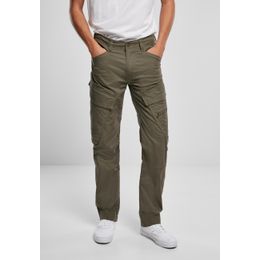 Cargohose Brandit "Brandit Herren Adven Slim Fit Cargo Pants" Gr. L, US-Größen, grün (olive), Herren, 98% Baumwolle, 2% Elasthan, unifarben, Hosen