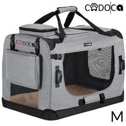 Cadoca Hundetransportbox Grau M 60x42x42cm