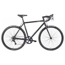 Rennrad REDLOUD "FA.02" Gr. 58, schwarz (schwarz, schwarz), Fahrräder, 58cm, 28 Zoll (71,12cm)