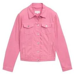 Tom Tailor Damen Basic Jeansjacke, rosa, Uni, Gr. XXL