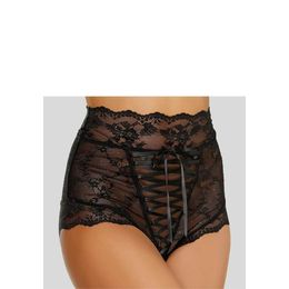Lascana High-Waist-Slip-Ouvert schwarz Gr. 36/38 für Damen. Figurbetont