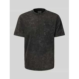 Scotch & Soda T-Shirt mit geripptem Rundhalsausschnitt