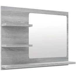 vidaXL - Badspiegel Grau Sonoma 60x10,5x45 cm Holzwerkstoff