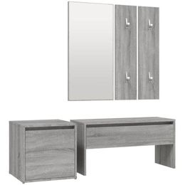 Garderoben-Set Grau Sonoma Holzwerkstoff vidaXL