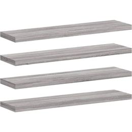 Wandregale 4 Stk. Grau Sonoma 40x10x1,5 cm Holzwerkstoff vidaXL