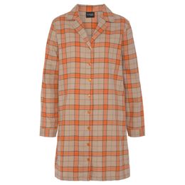 Vivance Dreams Damen Nachthemd, orange-sand-kariert, Gr&ouml;&szlig;e 32