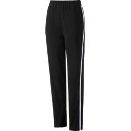 CR&Eacute;ATION L Damen Freizeithose mit Kontraststreifen seitlich schwarz Gr&ouml;&szlig;e 40