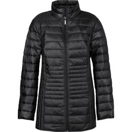 Damen Steppjacke mit vertikalem Muster schwarz, Größe 56
