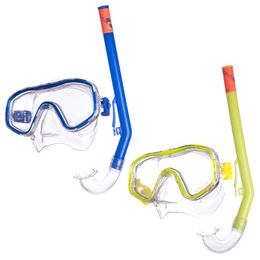 SALVAS Kinder Set Easy Tauchmaske + Schnorchel Taucher Maske Schwimm Brille Farbe: gelb