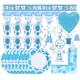 Amscan Babyparty-Set - It's a Boy (47-teilig) Es ist ein Junge Babypinkeln Gender Reveal Party