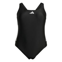 adidas Performance Sportbadeanzug '3-Stripes C-Back (Plus Size)' Damen Größe XXXL schwarz / weiß