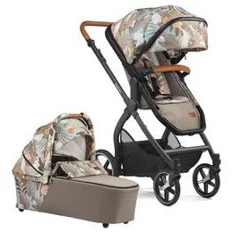 Kombi-Kinderwagen Gesslein "FX4 Soft+ mit Aufsatz Life, schwarz/cognac, sand", beige (sand), Baby, Kinderwagen, mit Babywanne C3 und Babyschalenadapter