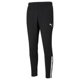 Trainingshose Puma "TEAMLIGA TRAINING PANTS" Gr. S, N-Gr, schwarz-weiß (Puma schwarz, Puma weiß), Herren, Piquu00e9, Obermaterial: 100% Polyester, unifarben, Hosen