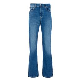 Straight-Jeans Tommy Jeans Gr. 31, Länge 32, blau (medium denim), Herren, Denim/Jeans, Obermaterial: 99% Baumwolle, 1% Elasthan, Jeans