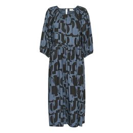 Kaffe Kleid Damen Größe 36 himmelblau / schwarz Winterkleid