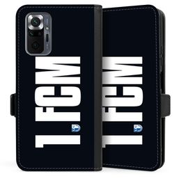 DeinDesign Xiaomi Redmi Note 10 Pro Handy Klapph&uuml;lle Handyh&uuml;lle aus Kunst Leder schwarz Flip Case Official Licensed Product 1. Fc Magdeburg 1. Fcm Sideflip mit 