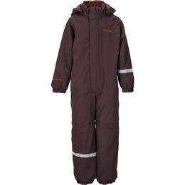 Schneeoverall ZIGZAG "Vally" Gr. 104, EURO-Größen, braun (dunkelbraun), Kinder, 100% Polyester, Overalls, mit wasser- und winddichter TPU-Membran