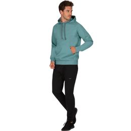 Jogginganzug TRIGEMA "TRIGEMA Jogginganzug aus Biobaumwolle" Gr. XXL, grün (seegras), Herren, 75% Baumwolle (Biobaumwolle kbA), 25% Baumwolle (recycelt), Sportanzüge