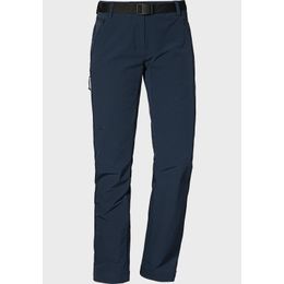 Schöffel Outdoorhose SCHÖFFEL "Pants Taibun L", Damen, Gr. 40, Normalgrößen, blau (8820, blau), Oberstoff : 68% Nylon 21% Polyester 11% Elasthan, sportlich, Hosen