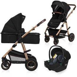 lionelo Kombikinderwagen Amber 3 in 1 Black Onyx