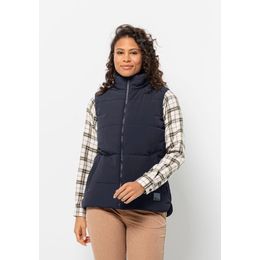 Funktionsweste Jack Wolfskin "WHITE FROST VEST W" Gr. L (42/44), blau (night, blau), Damen, OBERSTOFF 100% POLYAMID FUTTER 100% POLYESTER FÜLLUNG 100% POLYESTER, Westen