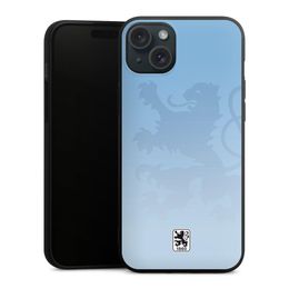 DeinDesign iPhone 15 Plus Handy Premium Silikon H&uuml;lle Handyh&uuml;lle schwarz Case Official Licensed Product Logo Tsv 1860 M&uuml;nchen Silikon Premium Case