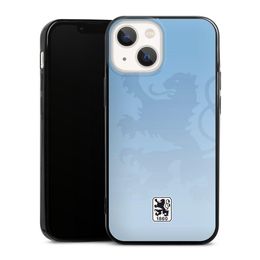 DeinDesign iPhone 13 Mini Handy Slim Case extra d&uuml;nn Silikon Handyh&uuml;lle schwarz H&uuml;lle Official Licensed Product Logo Tsv 1860 M&uuml;nchen Silikon Slim Case