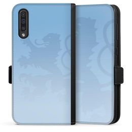 DeinDesign Galaxy A50 Handy Klapph&uuml;lle Handyh&uuml;lle aus Kunst Leder schwarz Flip Case Official Licensed Product Logo Tsv 1860 M&uuml;nchen Sideflip mit Lasche