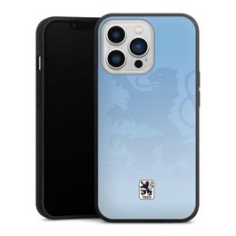 DeinDesign iPhone 13 Pro Handy Premium Silikon H&uuml;lle Handyh&uuml;lle schwarz Case Official Licensed Product Logo Tsv 1860 M&uuml;nchen Silikon Premium Case