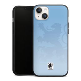 DeinDesign iPhone 14 Handy Premium Silikon H&uuml;lle Handyh&uuml;lle schwarz Case Official Licensed Product Logo Tsv 1860 M&uuml;nchen Silikon Premium Case