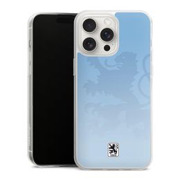 DeinDesign iPhone 15 Pro Max Handy Silikon H&uuml;lle Case transparent Handyh&uuml;lle Official Licensed Product Logo Tsv 1860 M&uuml;nchen Silikon Case