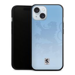 DeinDesign iPhone 15 Handy Premium Silikon H&uuml;lle Handyh&uuml;lle schwarz Case Official Licensed Product Logo Tsv 1860 M&uuml;nchen Silikon Premium Case
