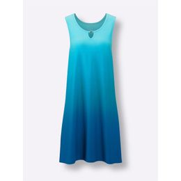 feel good Damen Sommerkleid in A-Linie, aquamarin-aquapetrol, Gr&ouml;&szlig;e 48/50
